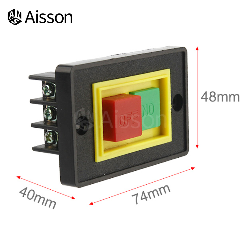 Ac 380v 2kw On Off Start S Push Button Switch 6 Screw Terminals Qcs1 ...