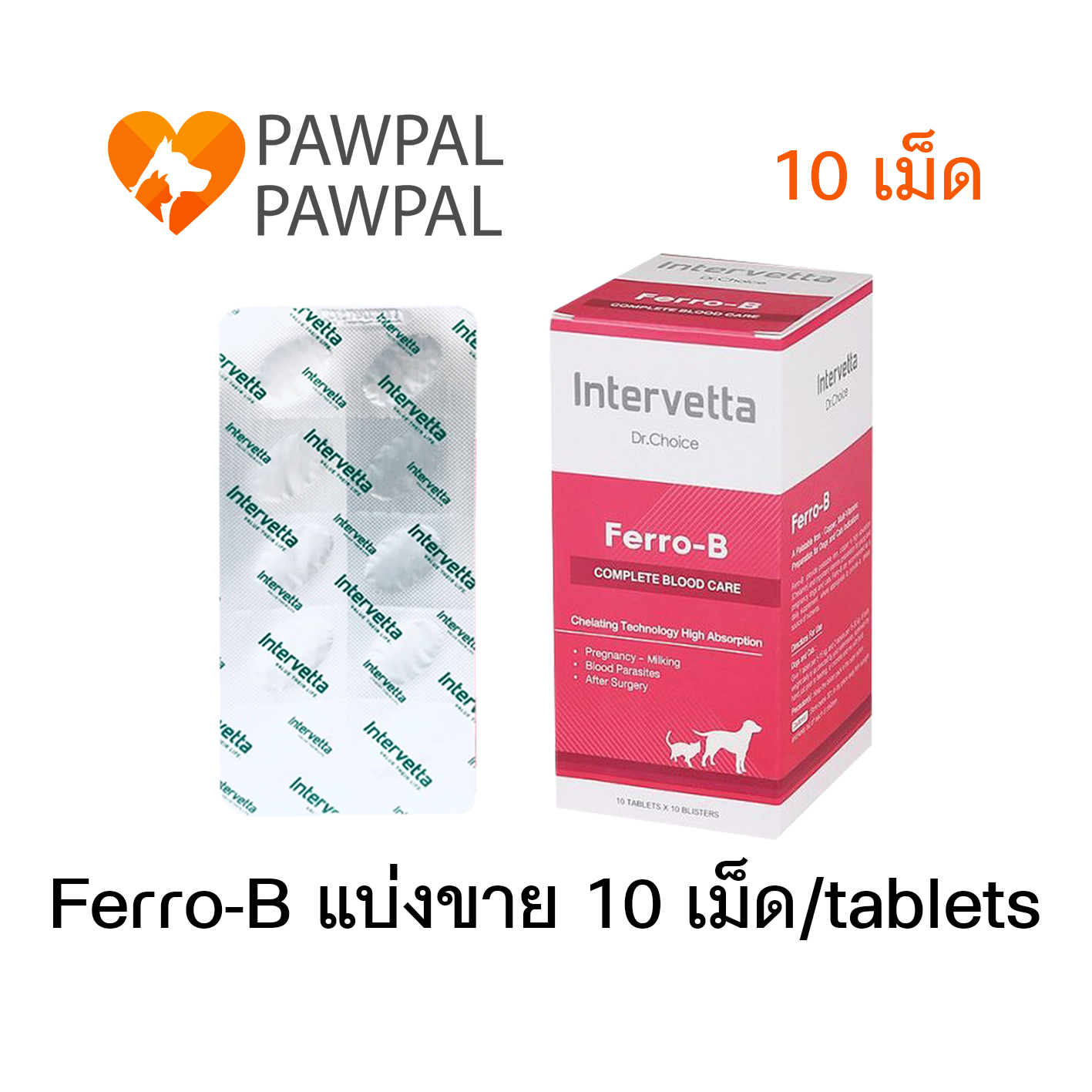Dr. Choice Ferro-B Exp.2/2024 Intervetta บำรุงเลือด โลหิตจาง ให้นมลูก ...