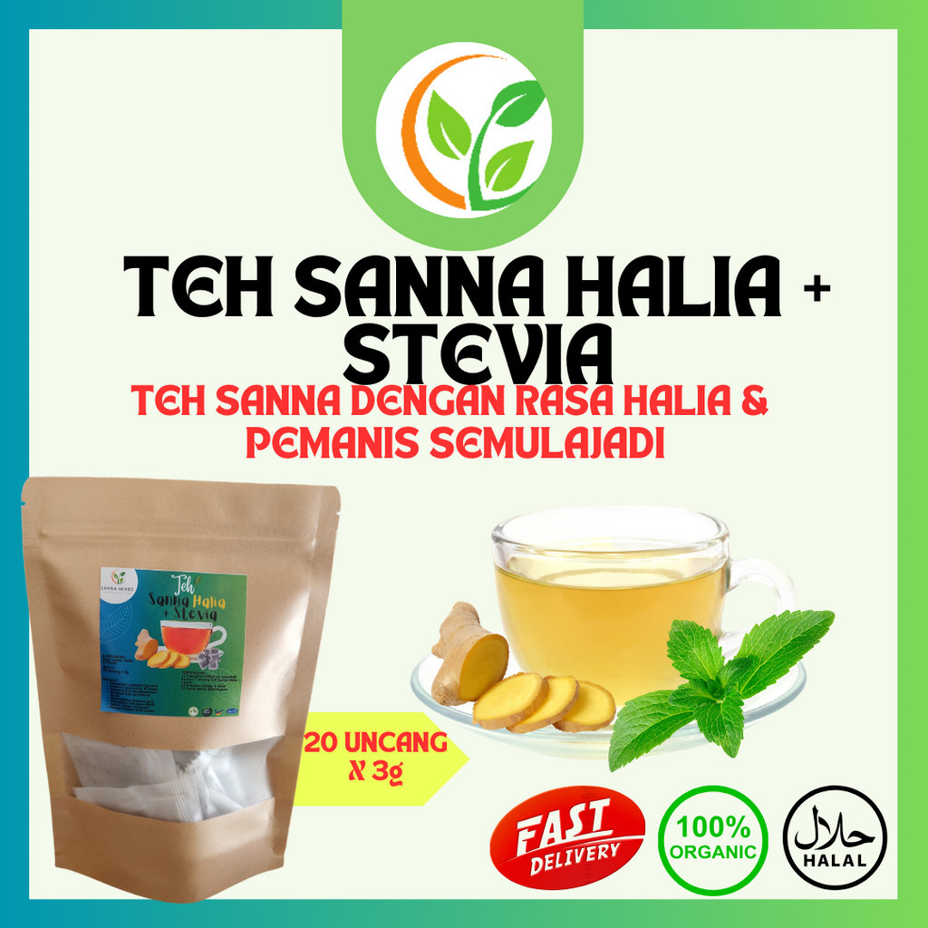 TEH SANNA HALIA STEVIA 20 UNCANG | ORGANIC DETOX SLIMMING TEA ...