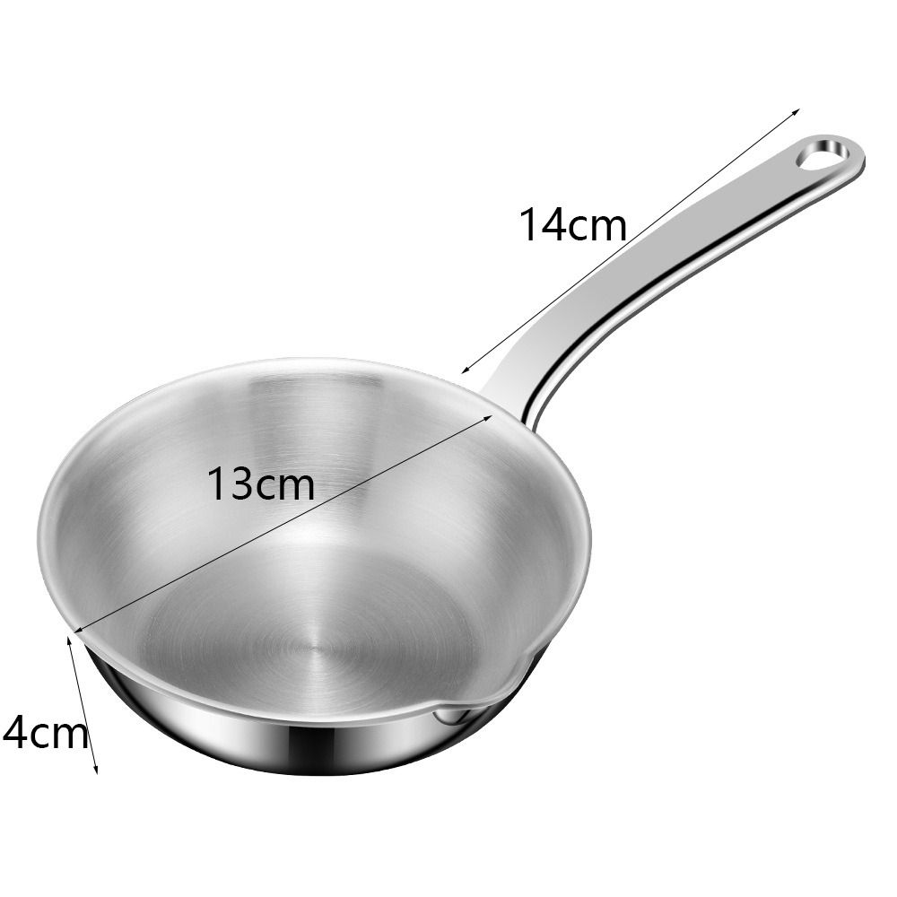 Skillet Pan Diversion Port Stainless Steel Frying Egg Pan 13cm Oil ...