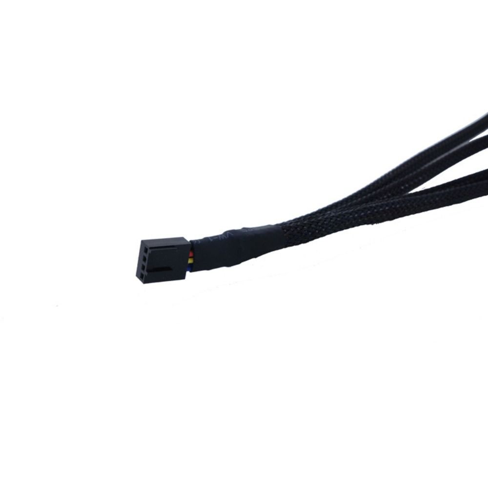 CPU Fan Wire Male To Female 4 Pin Pwm Fan Cable Black Sleeved Connector ...
