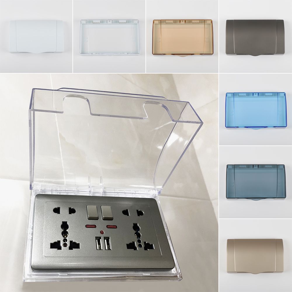 Power Outlet 86 type Waterproof Double Sockets Switch protection box ...