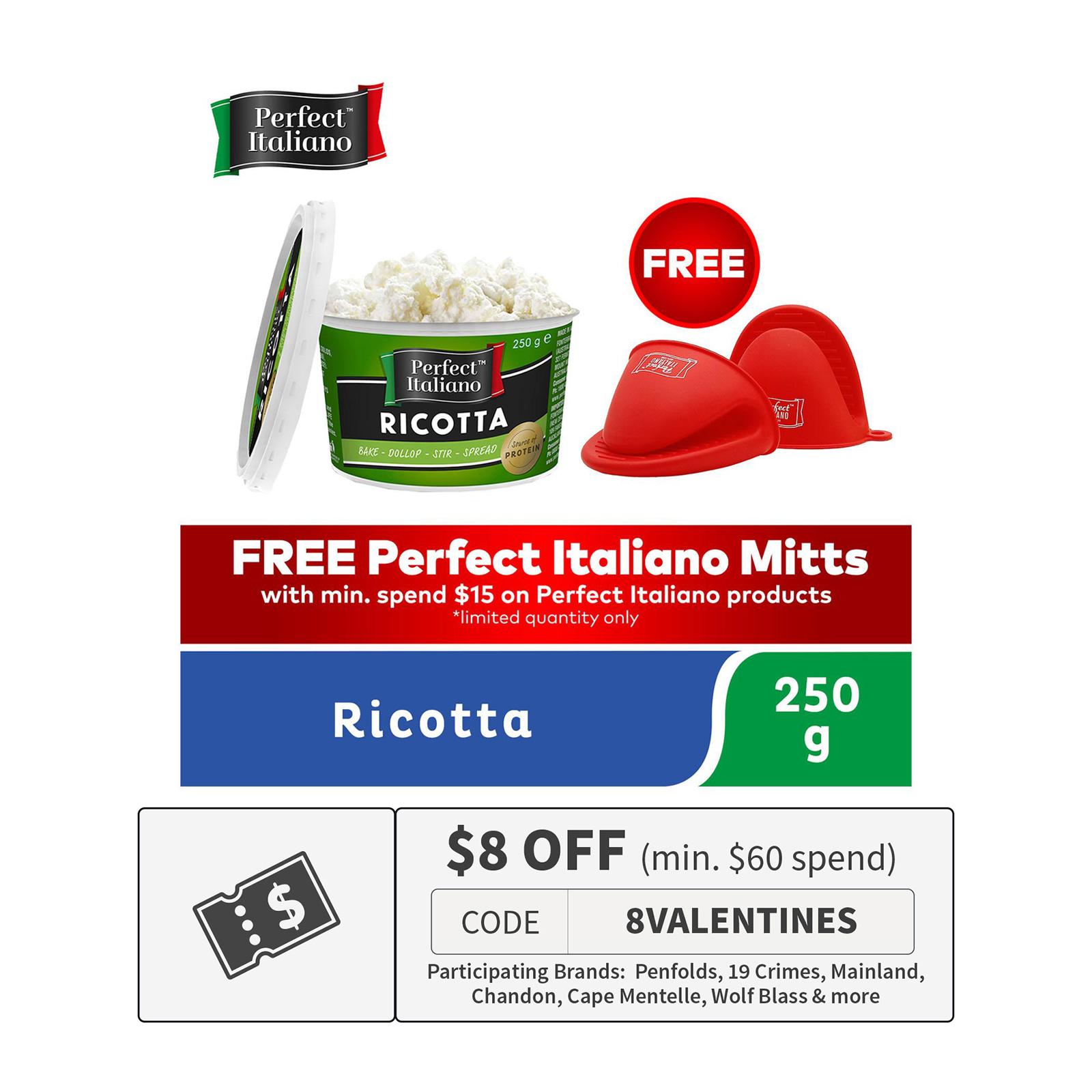 Perfect Italiano Smooth Ricotta Cheese 250G | Lazada Singapore