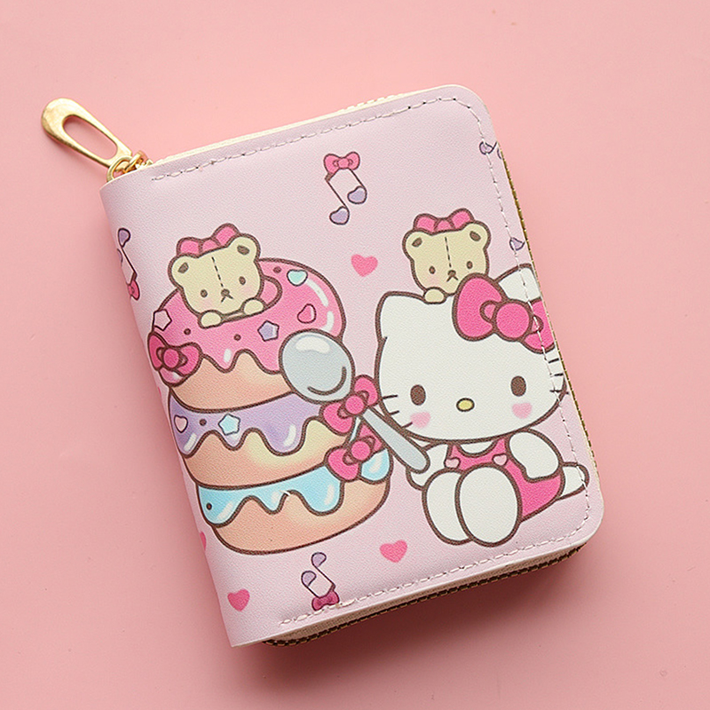 Hello Kitty Small Mini Wallet For Girls Luxury Short Wallets Cute ...