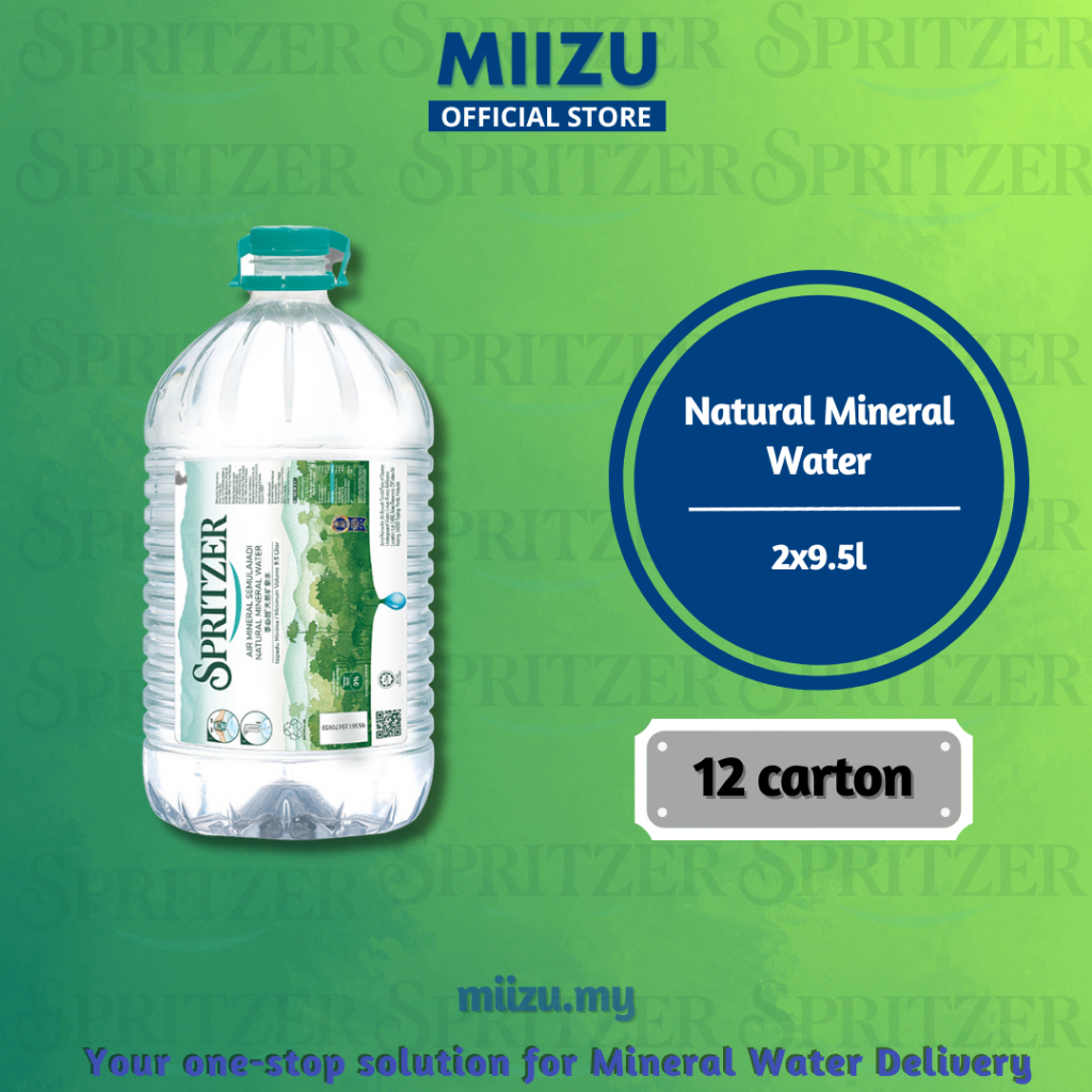 Spritzer Natural Mineral Water 2x9.5L - 12 Cartons Package - KL & Klang ...