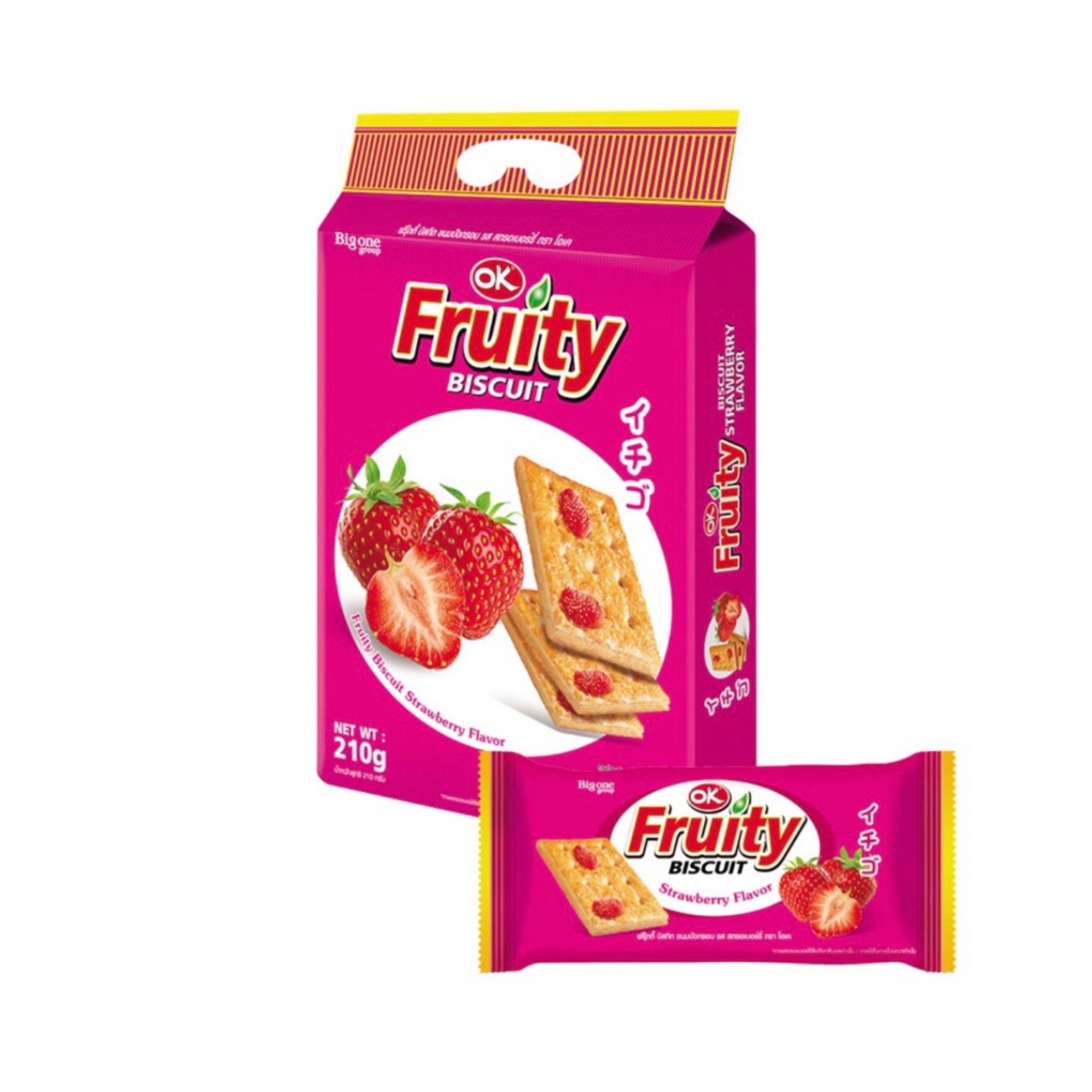 OK Fruity Biscuit โอเค ฟรุ๊ตตี้ บิสกิต 210 กรัม - P’ CHEPO - ThaiPick