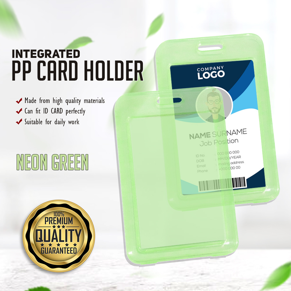 FMP 5 pcs Vertical Colored Transparent ID Holder ID Protector C 113 ID ...