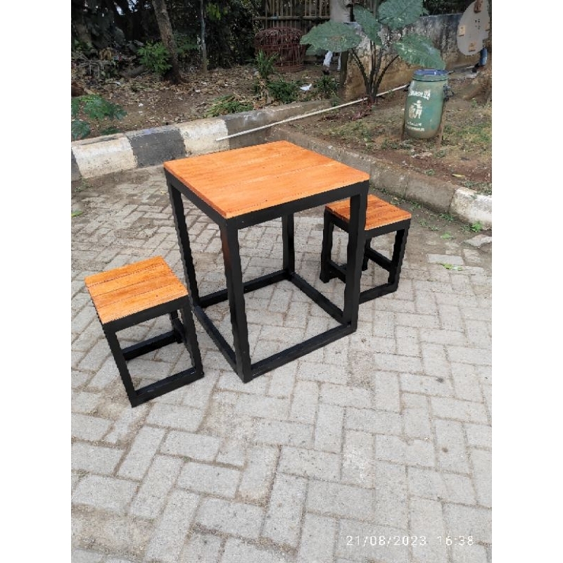 Meja Cafe Set Minimalis 1 meja + 2 kursi | Lazada Indonesia