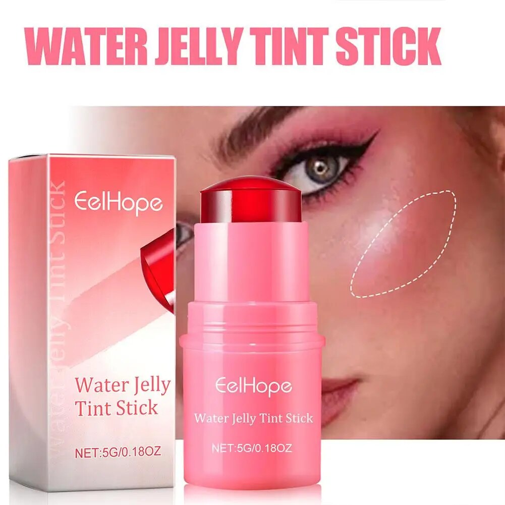 Water Jelly Tint Stick Lip Cheek Blush Stain Rotatable Stick 4 ...