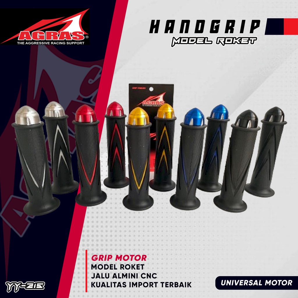 Handgrip Motor Grip Pegangan Tangan Model Roket Jalu Almini CNC ...