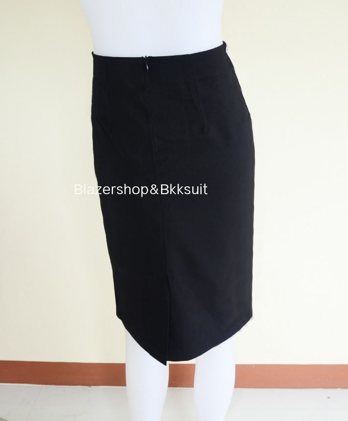 กระโปรงplus size s m l xl xxl xxxl 4xl 5xl 6xl 7xl ดำนาโนยืดนิ่มผ่าหลังเอวสูงซิปรูด - blazershop ...