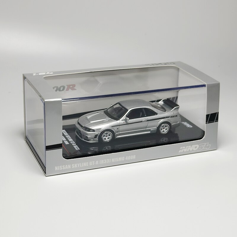 INNO 1:64 SKYLINE GTR R33 NIO 400R Sonic Silver Alloy Car Model | Lazada PH