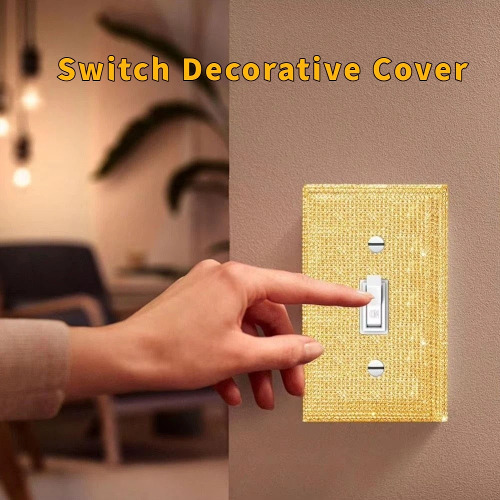 Fashion Sparkling Switch Decorative Cover Flashing Dustproof Socket ...