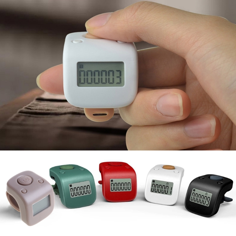 【HOT SALE】 Portable Digital LCD Finger Ring Tally Counter Multi-color 6 ...