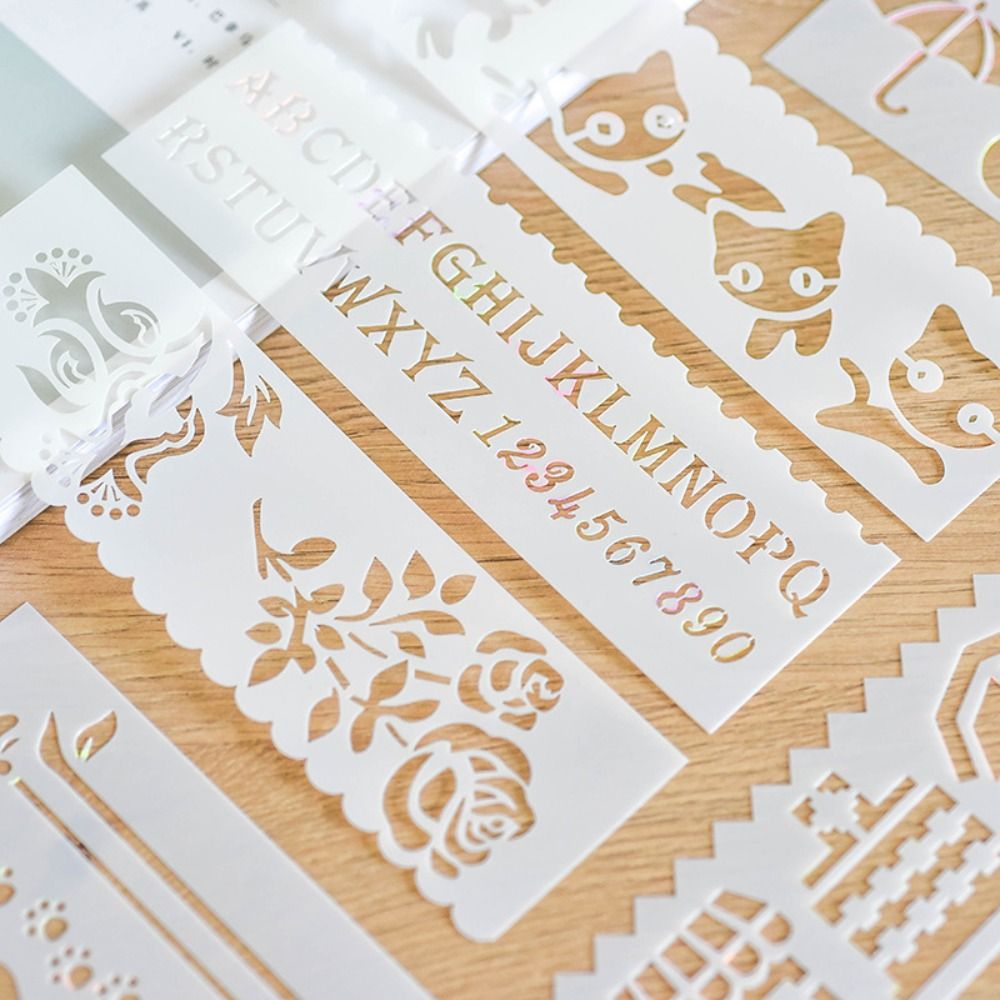 Hollowed Student Scrapbooking Painting Tools Photo Album Hand Painted ...