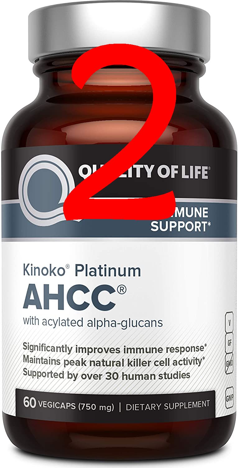 Quality of Life Premium Kinoko Platinum AHCC Supplement – 750mg of AHCC ...