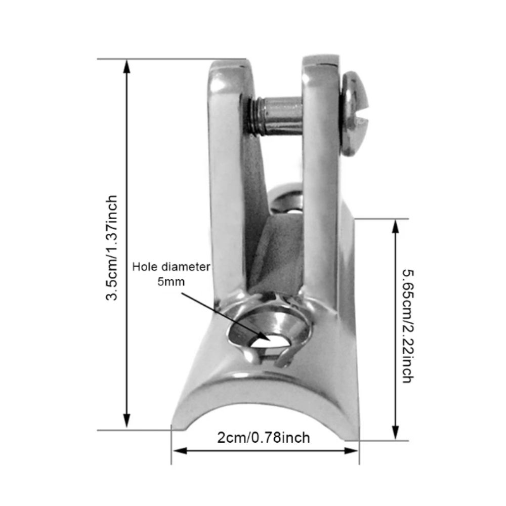 Hinge Hardware Stainless Steel Bimini Top Fitting Concave Base Mount ...