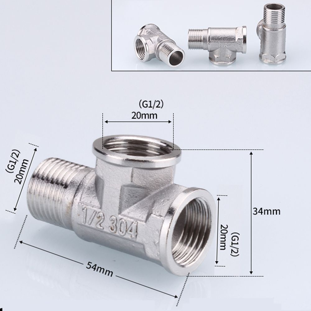 SEJESE Variable Diameter External Female-Male Threaded Elbow Stainless ...
