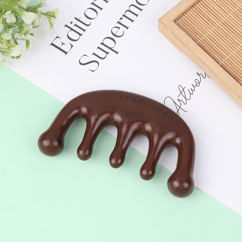 1Pc Resin Massage Comb Head Meridian Scalp Comb Face Eye Shoulder Neck ...