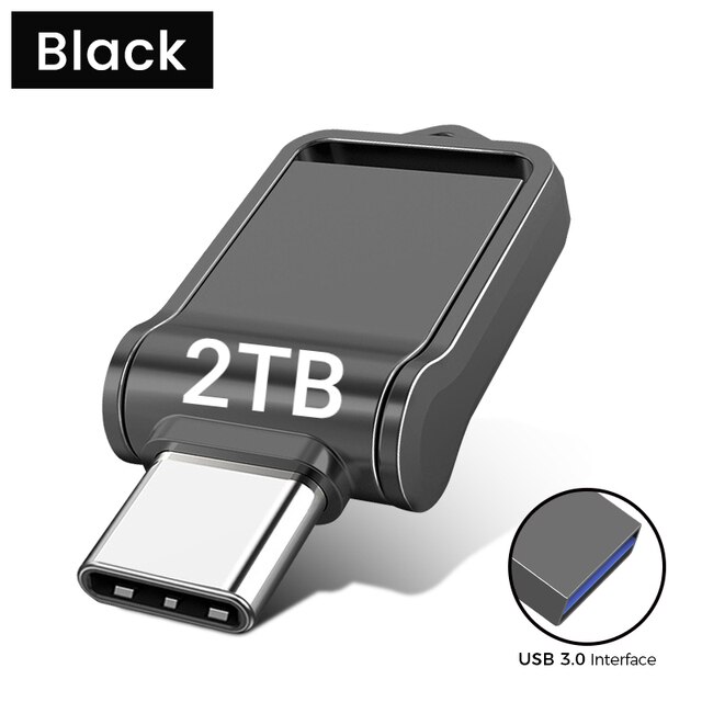 USB Flash Drive 3.0 2TB USB Drive 1TB Pendrive OTG Type C Interface ...