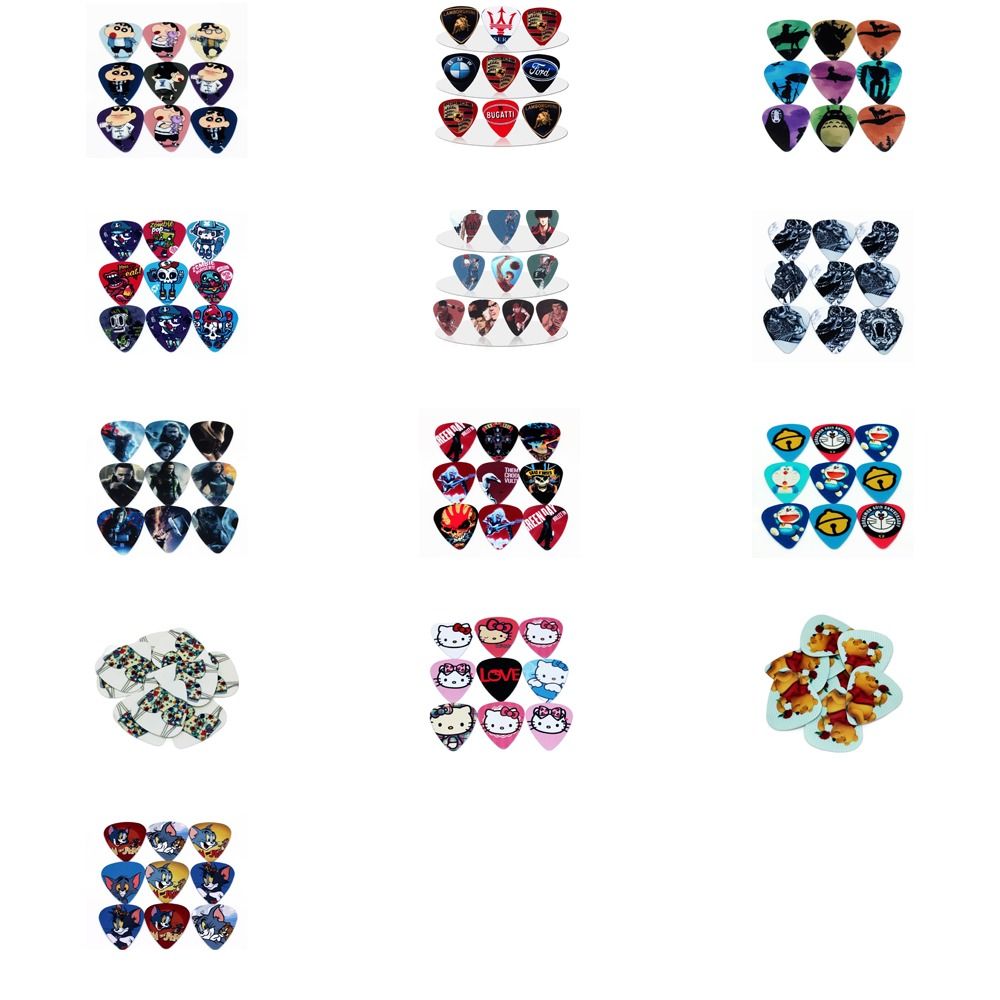 10PCS Musical Instrument 0.71mm Guitar Picks Two Side Pick Triangle ...