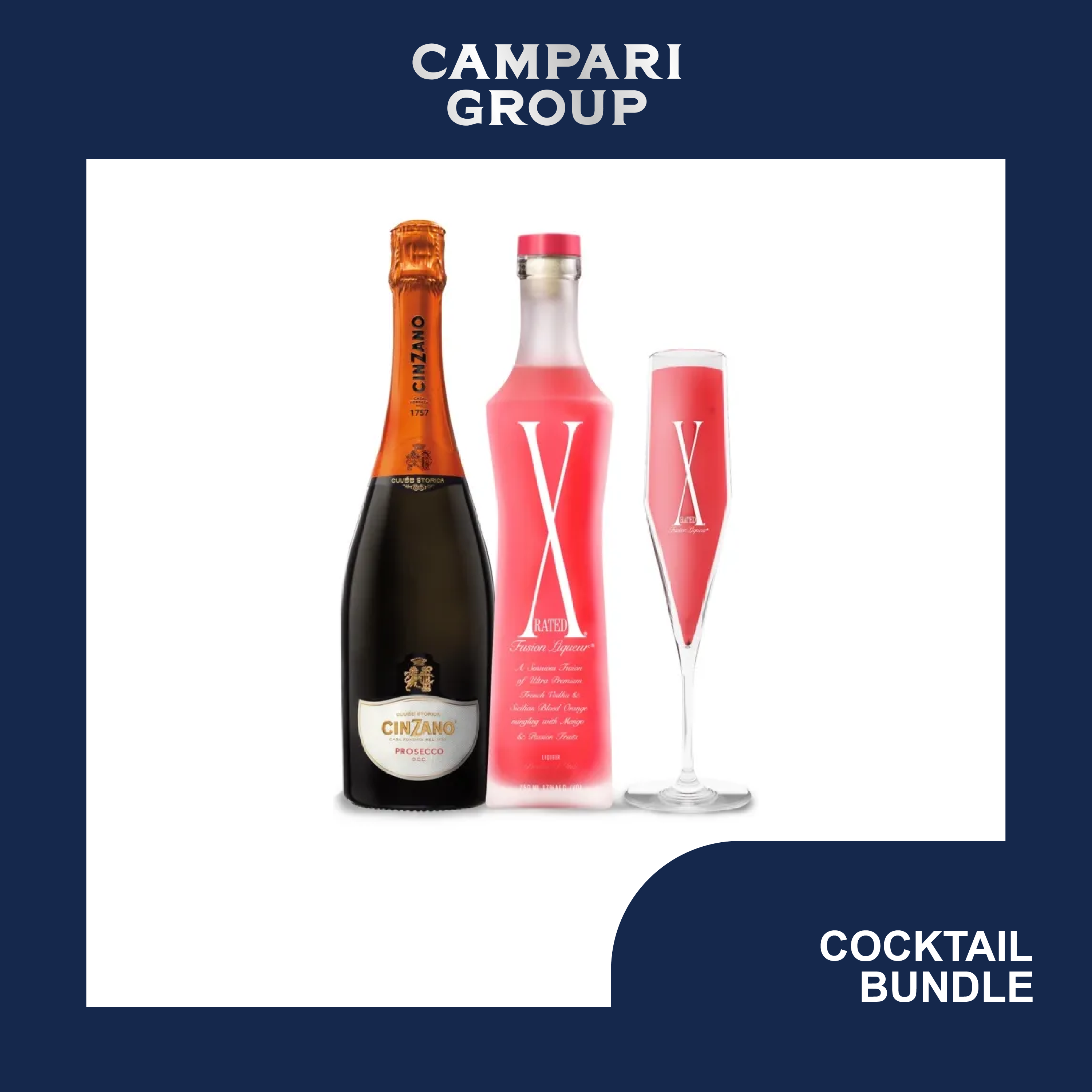 X-Sparkling Cocktail - X-rated Fusion Liqueur 750ml and Cinzano ...