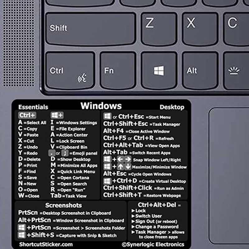 30Pcs Windows+ Word/Excel /Adobe Photoshop Keyboard Guide Shortcut ...