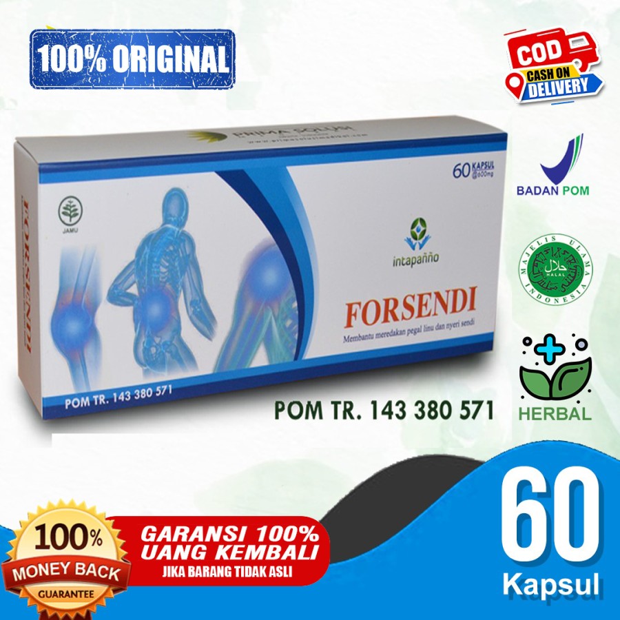 FORSENDI Obat Herbal Asam Urat Rematik Nyeri Sendi Pegal Linu (60CAP ...