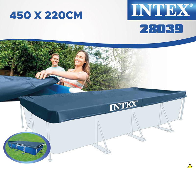 Intex Original Round / Rectangular Frame Pool Cover With Rope Tie ...