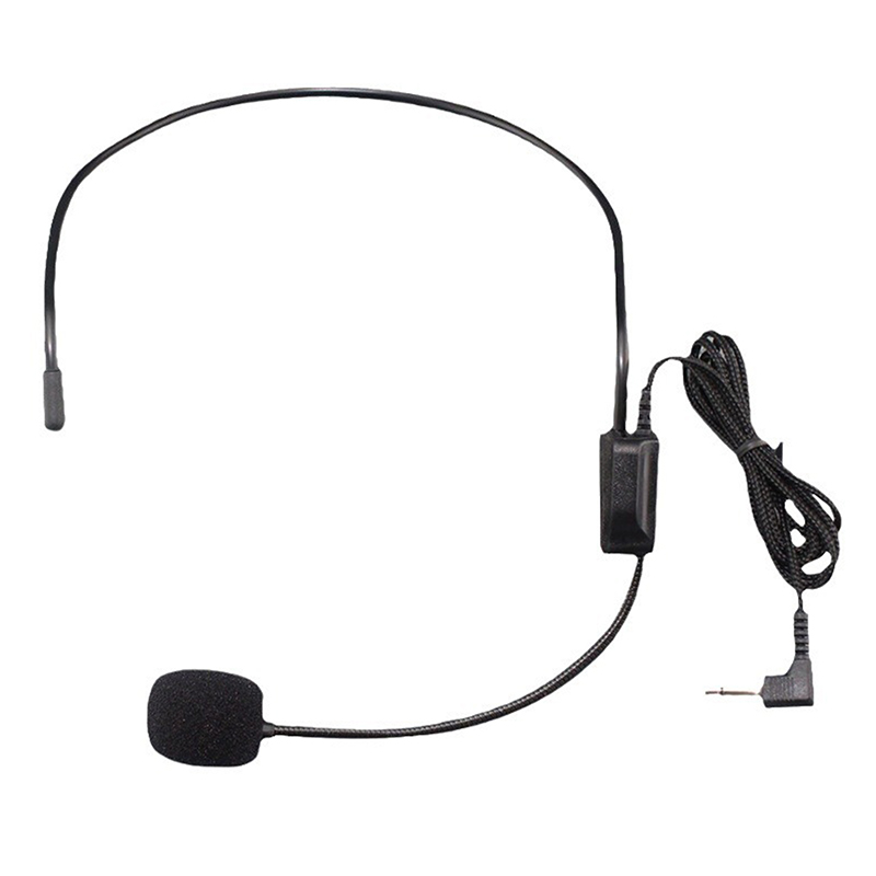 3.5mm Plug Guide Lecture Speech Microphone Head-mounted Portable Head ...