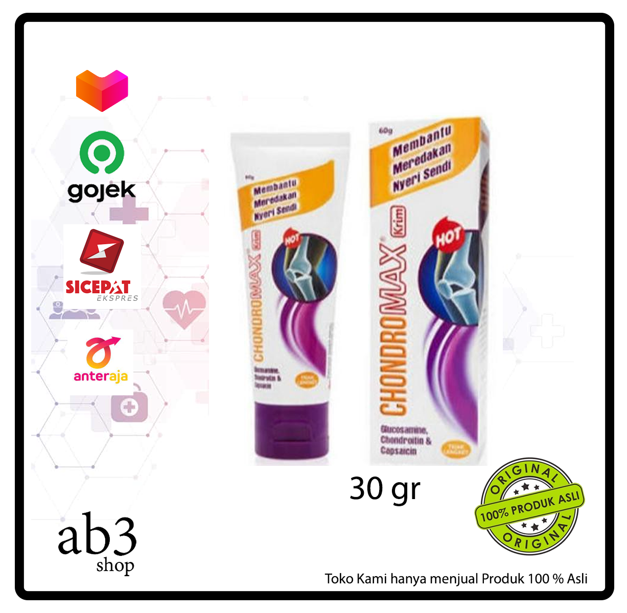 CHONDROMAX KRIM HOT 30 GR / CONDROMAX KRIM 30 GR / PEREDA NYERI SENDI ...