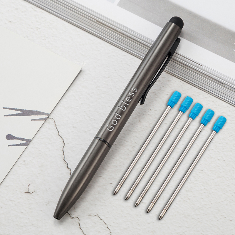 【LKFJ4OSNAK】1pen 10refill Custom Logo Multifunction Capacitive Touch ...