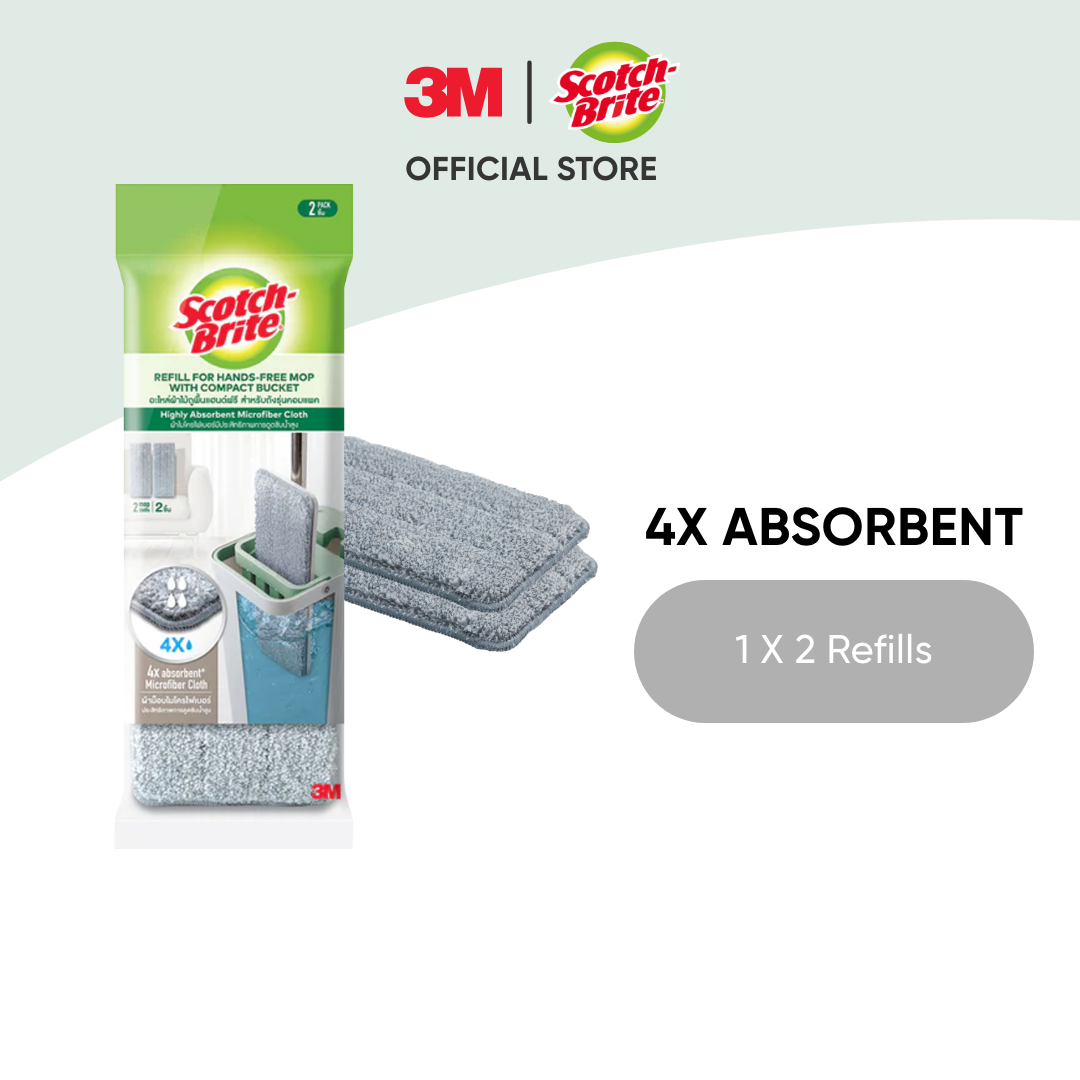 3M™ Scotch-Brite™ Hands-Free Mop with Compact Bucket, 1 pc/pack, For ...