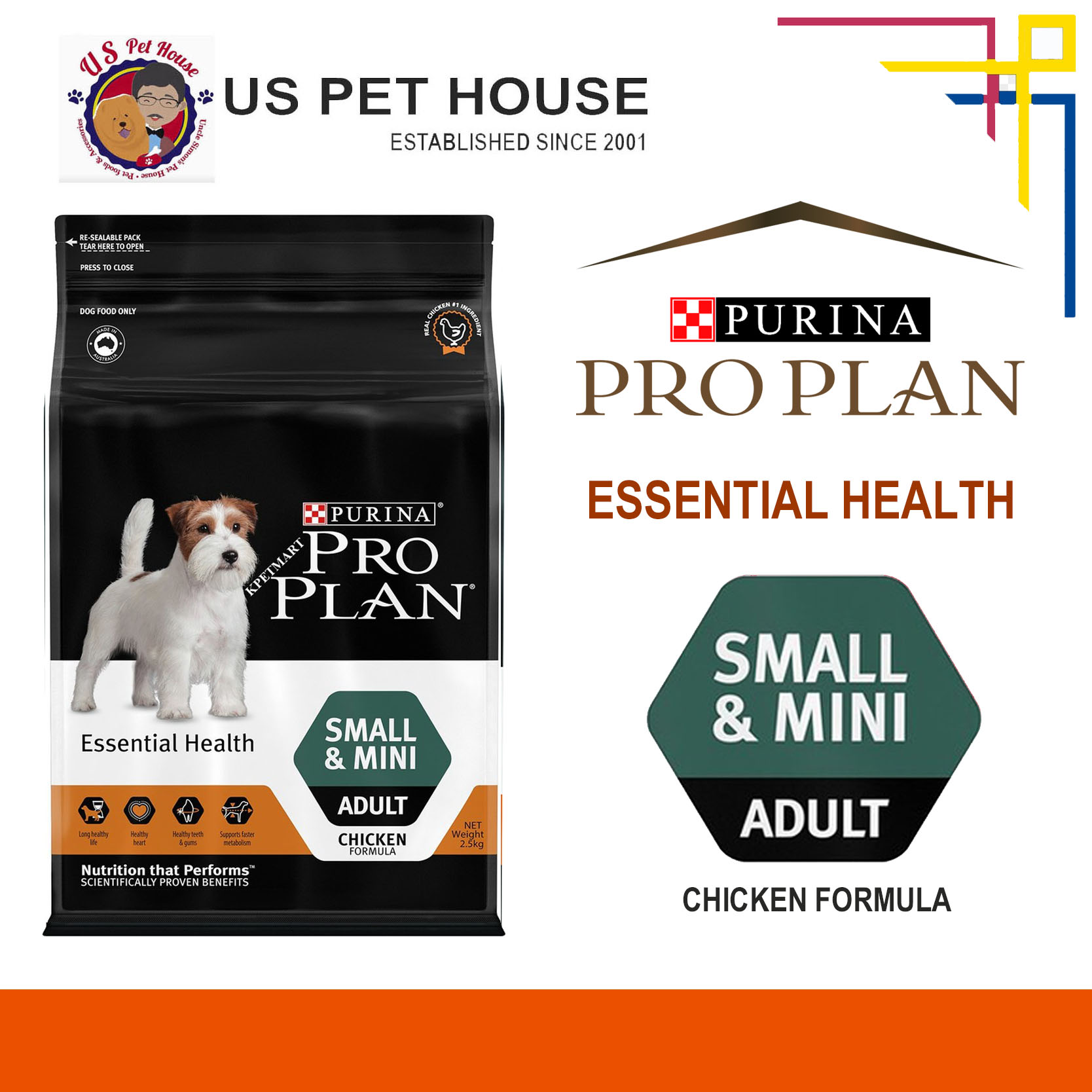 Pro Plan Essential Health Adult For Small & Mini Breed Dog 2.5kg ...