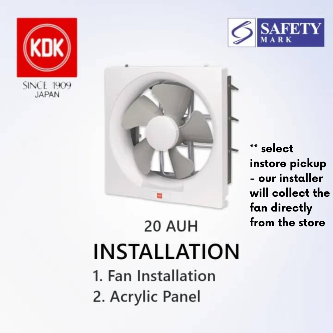 [With Installation] KDK 20/25 AUA Exhaust Fan Ventilating Fan ...