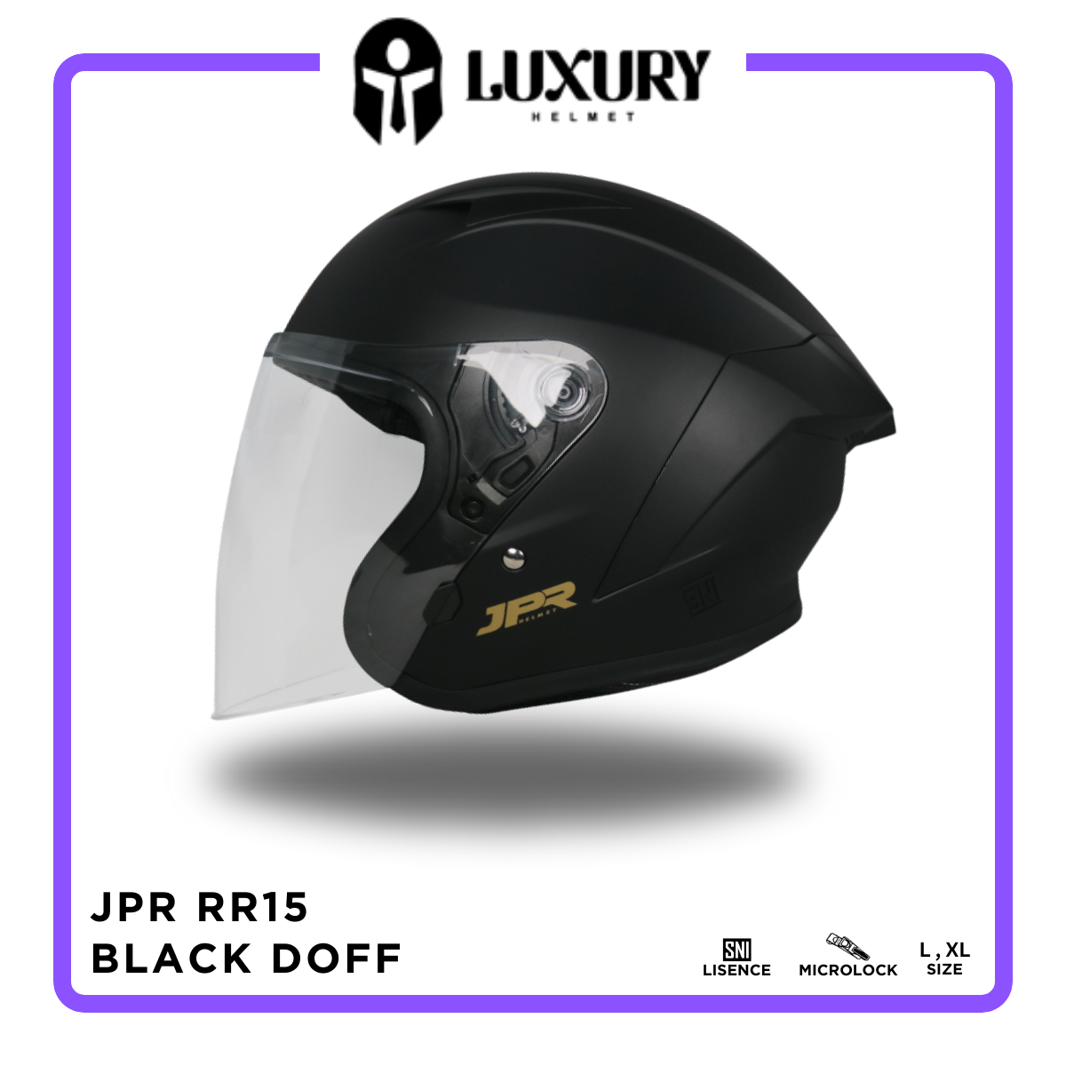 Helm Half Face JPX JPR RR15 Solid Paket Ganteng | Lazada Indonesia