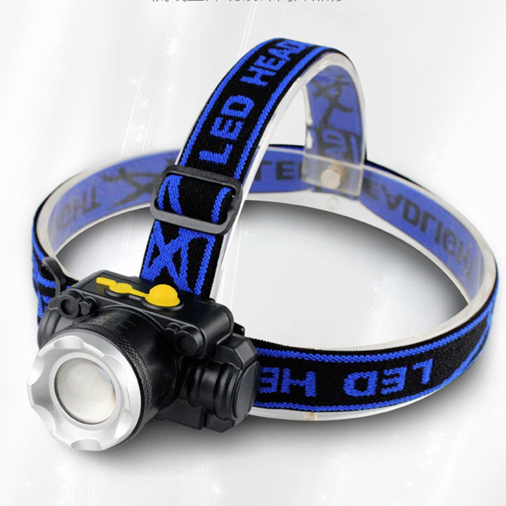 Rechargeable LED Zoom Head Light Torch Sensor Compact Fishing Head Lamp ...