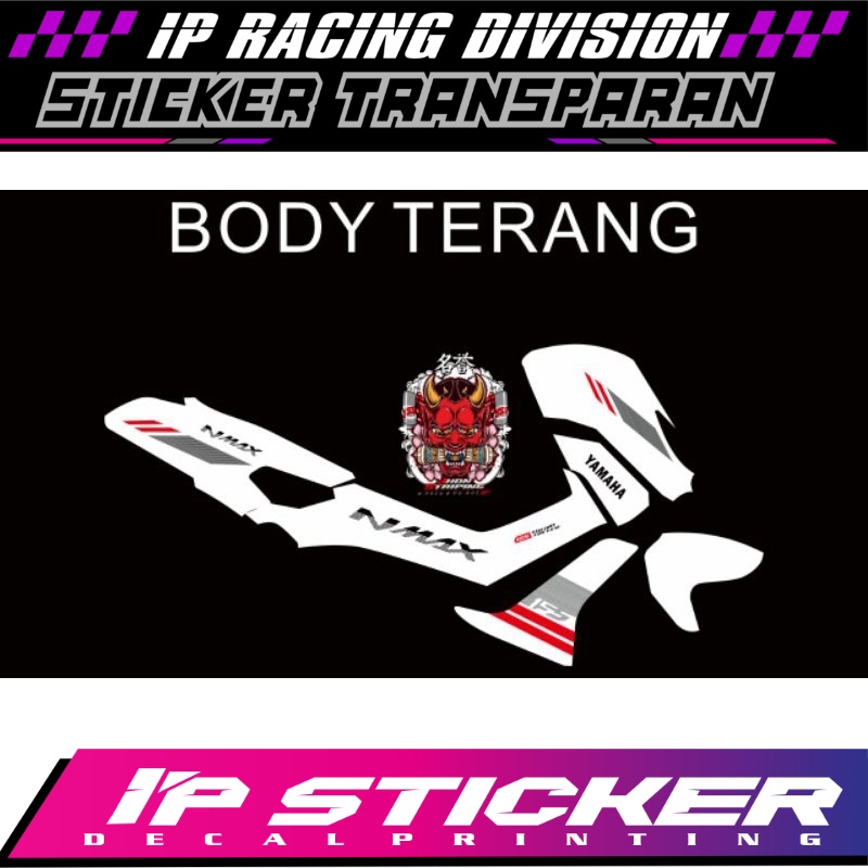 STRIPING STICKER NMAX 155 TRANSPARAN SIMPLE LIQUID COOLED STICKER MOTOR ...