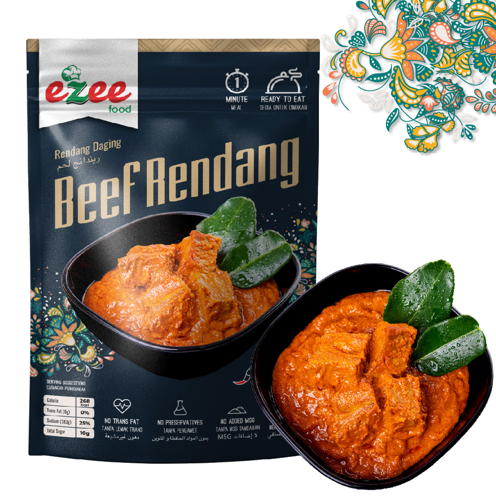 EZEEFOOD RENDANG DAGING LEMBU / BEEF RENDANG (180G) GLUTEN FREE READY ...