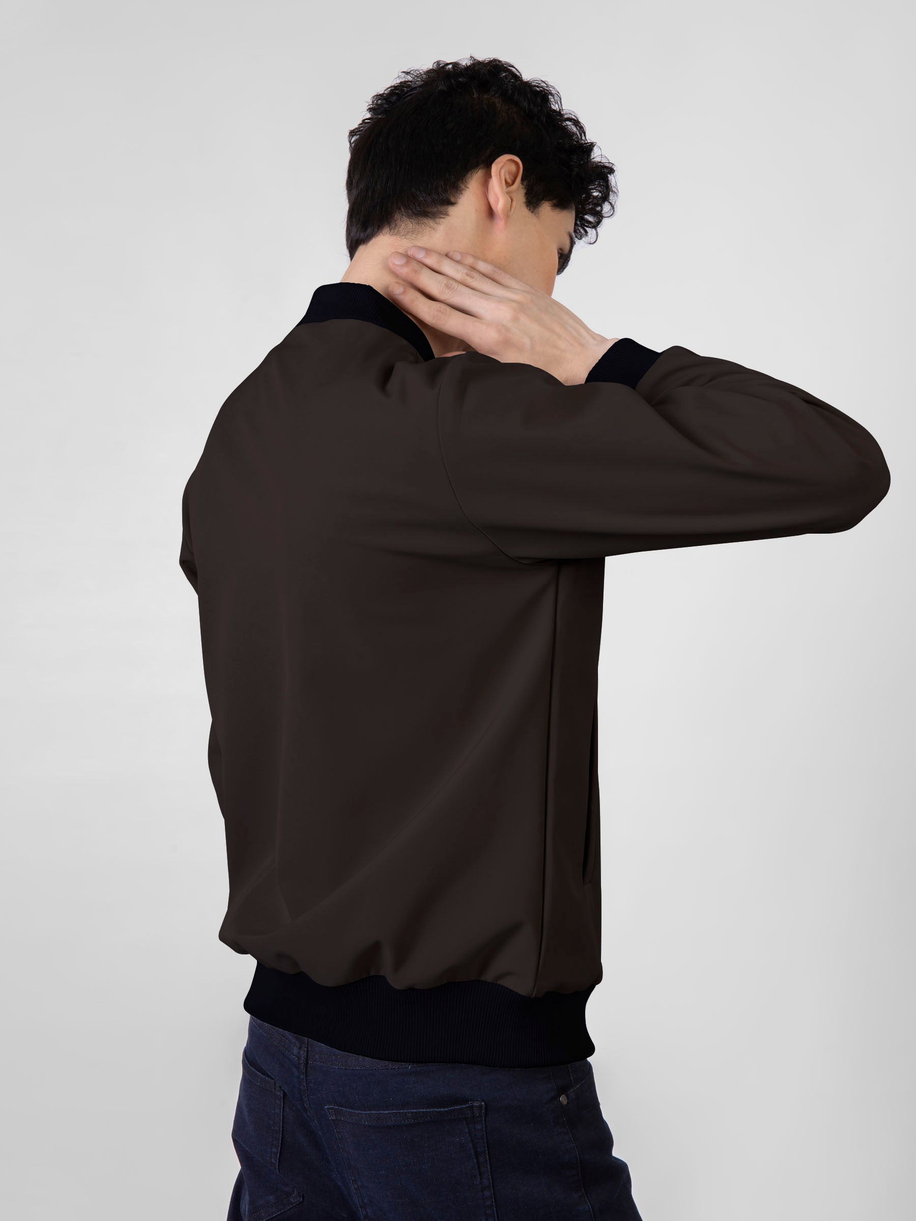 Brumano Dark Brown Everyday Bomber Jacket For Men - Winter Jackets For ...