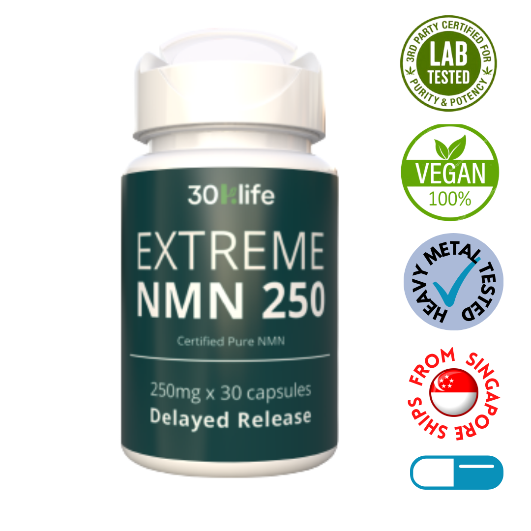 NEW Delay Release 250 mg x 30 NMN [NO FILLERS] Capsules Purity - 99% - EXTREME NMN Supplement ...