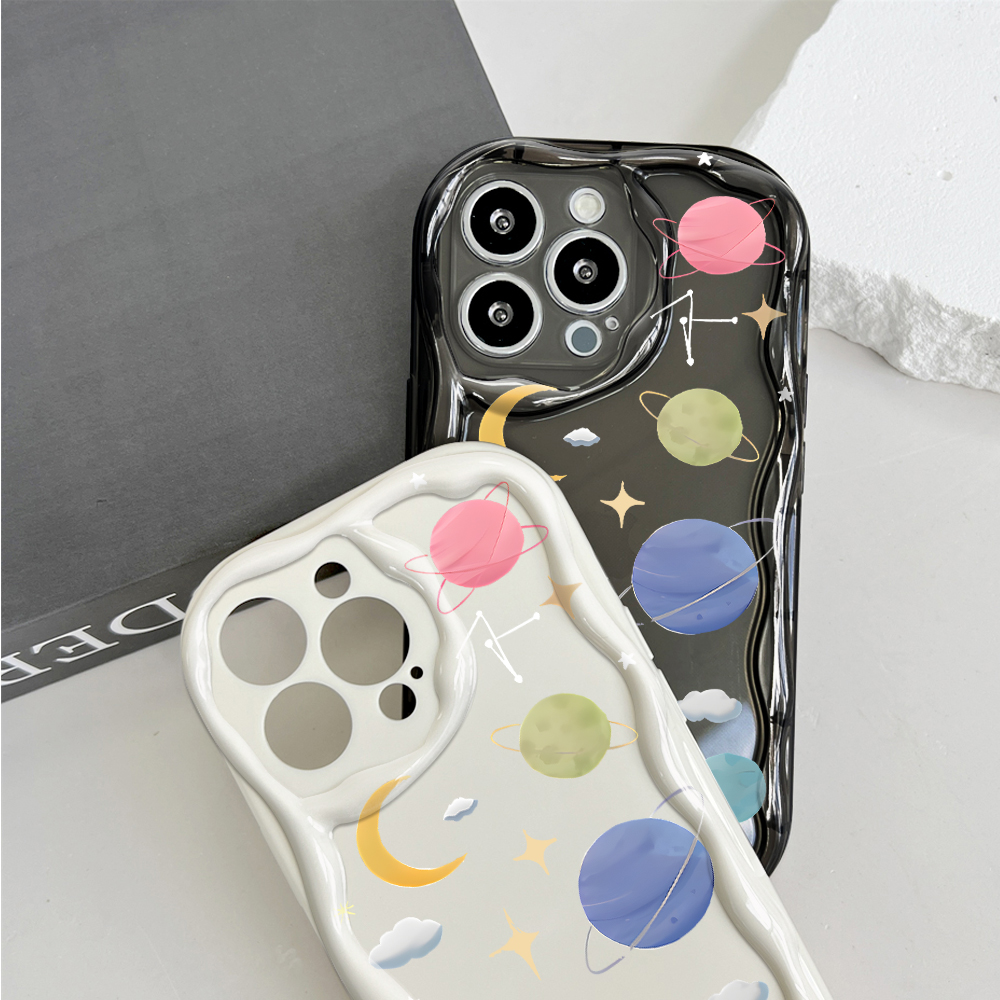 Hontinga for Samsung A11 M11 Back Cover Sky Moon Phone Case Cream ...