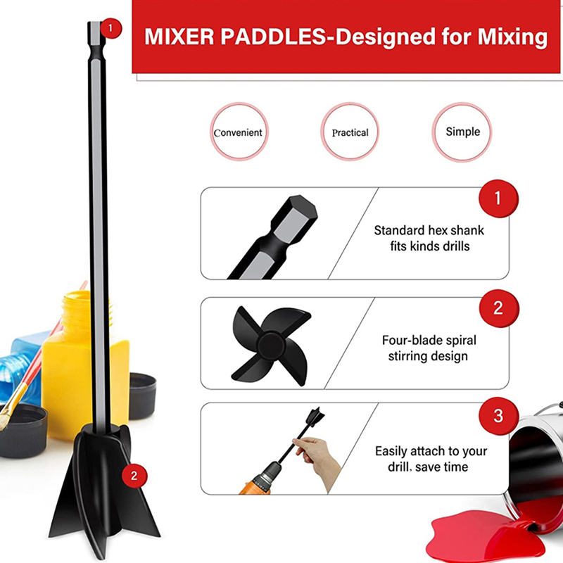 Tools Epoxy Mixer Paddle Resin Stirring Paddle Powerful Reusable Paint ...