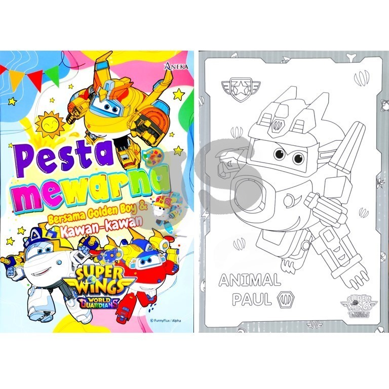 SUPER WINGS MY FIRST COLOURING BOOK BUKU STICKER MEWARNA DOT TO DOT ...