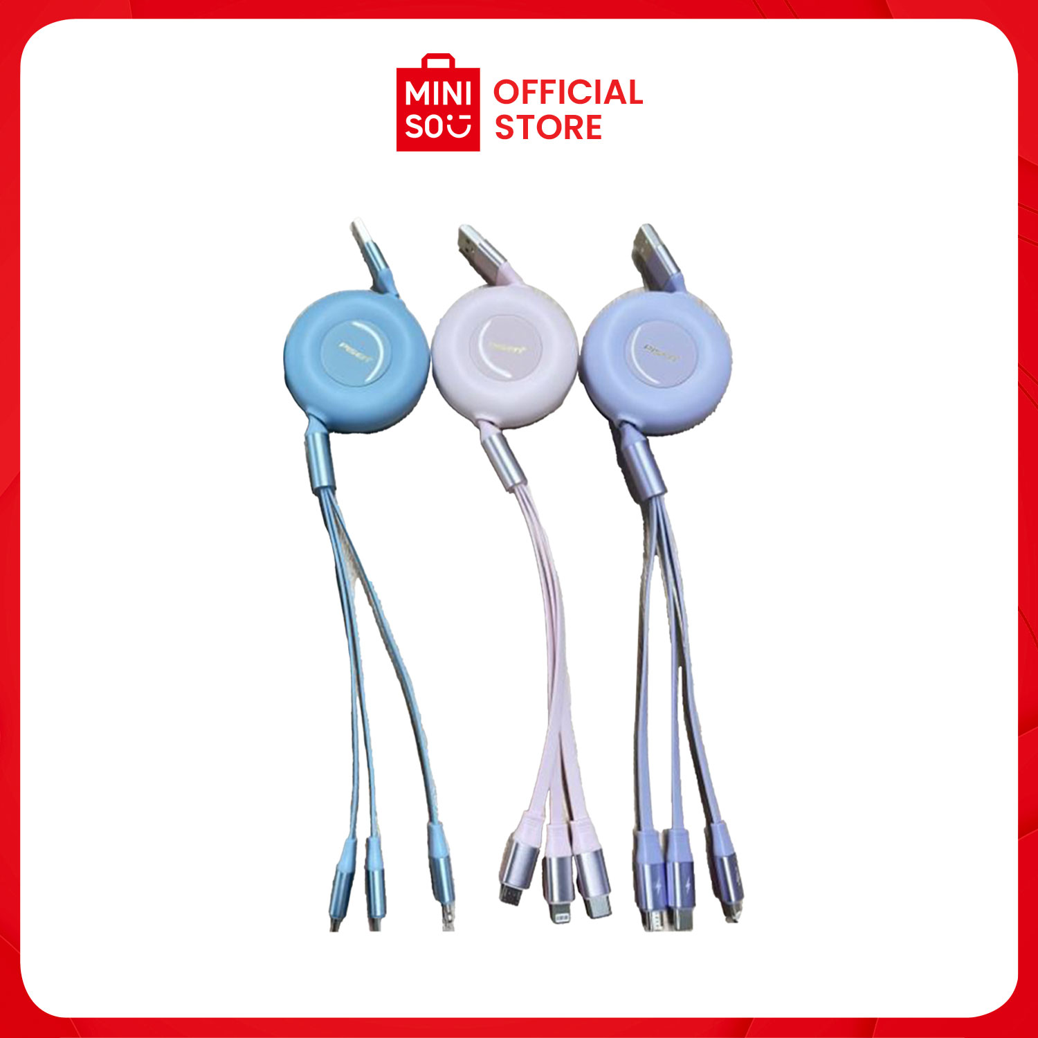 MINISO 3-in-1 Retractable Charging Cable | Lazada PH