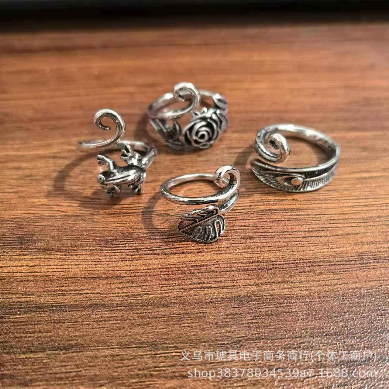 New Retro Lucky Cloud Ring Men's Trendy Anti-Thai Silver Open Ring Men ...