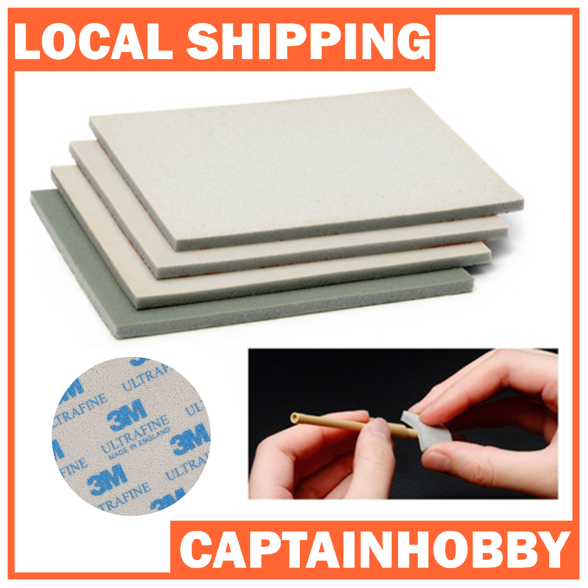 3M Softback Sanding Sponge 114MM x139MM for Polishing Gundam Gunpla ...