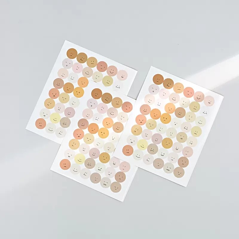 DIY Emoji stickers Cute Smiley Face Decorative Labels Journaling ...