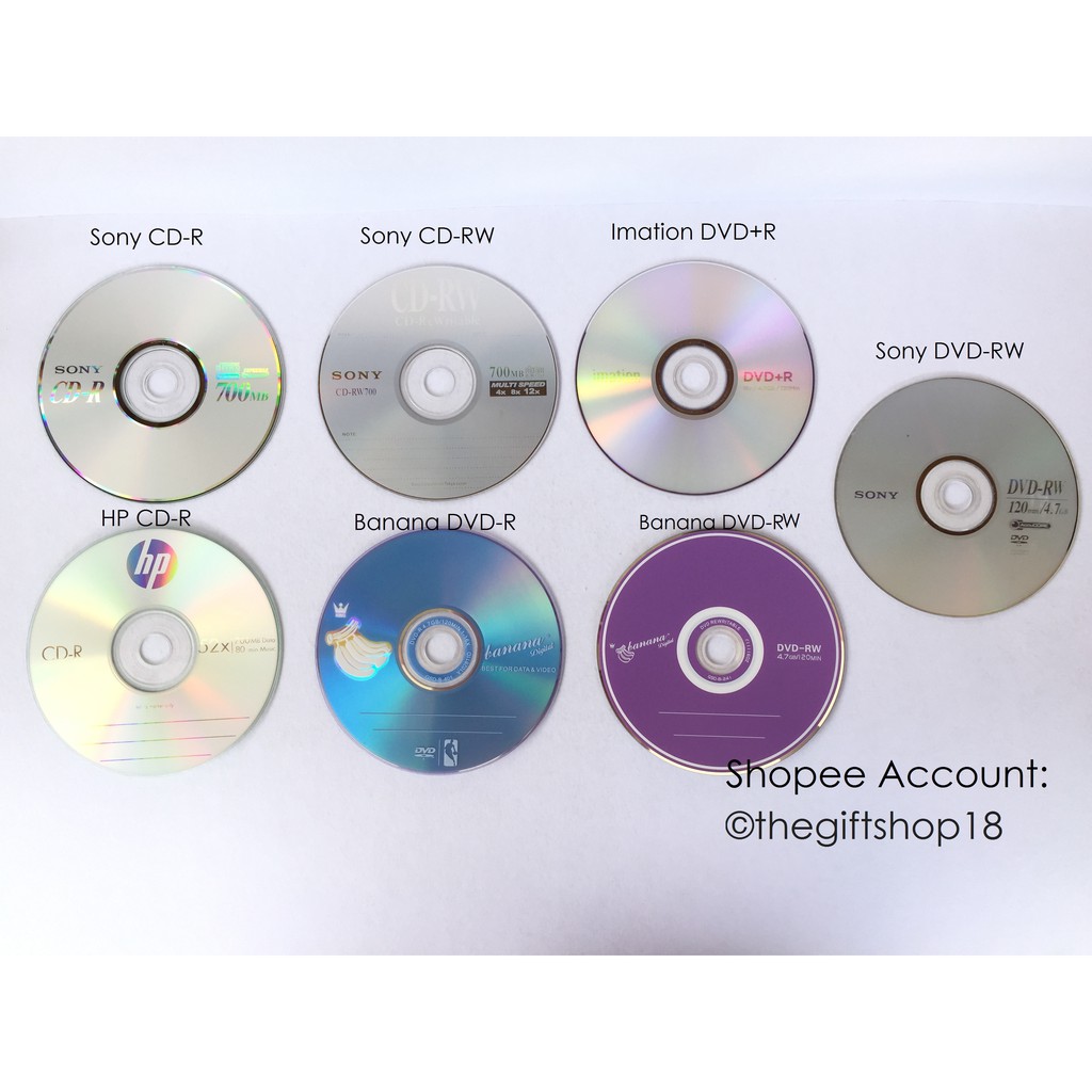 Various brands Blank CD-R/CD-RW/DVD-R/DVD-RW w/ free case | Lazada PH
