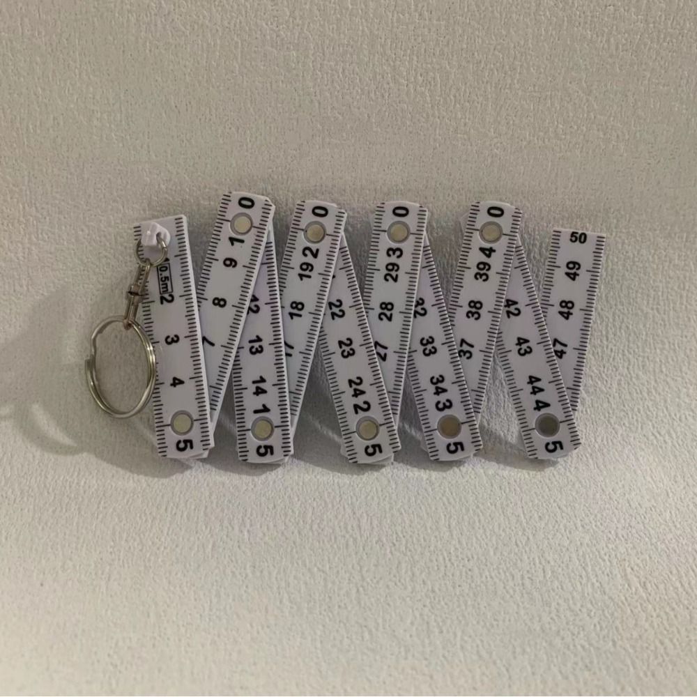 Portable 0.5m 10-Fold Folding Ruler Double-sided Scale Anti Pinch ...